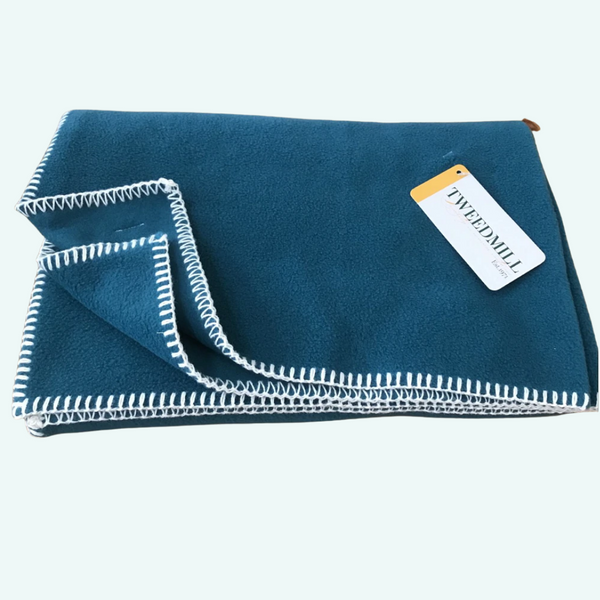 Small Fleece Throw - Teal | woofers & barkers